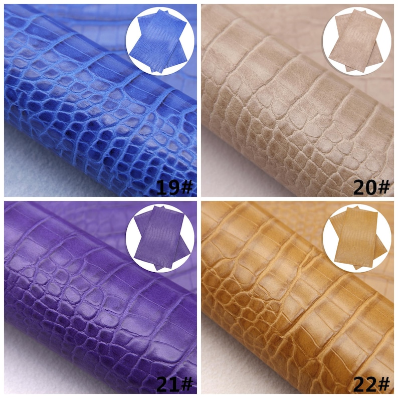 Plain Color Bump Texture Snake Pattern Metallic Crocodile - Etsy