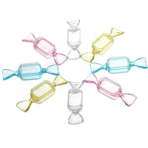 Transparent Plastic Candy Favor Box 10pcs,candy Storage Containers With ...