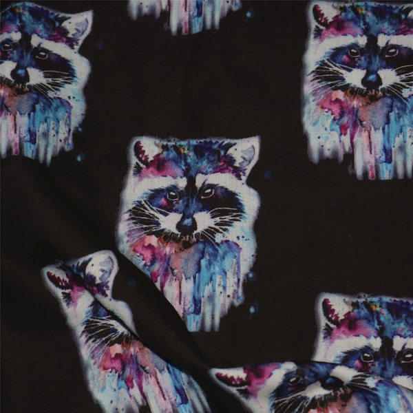 Raccoon Fabric - Etsy