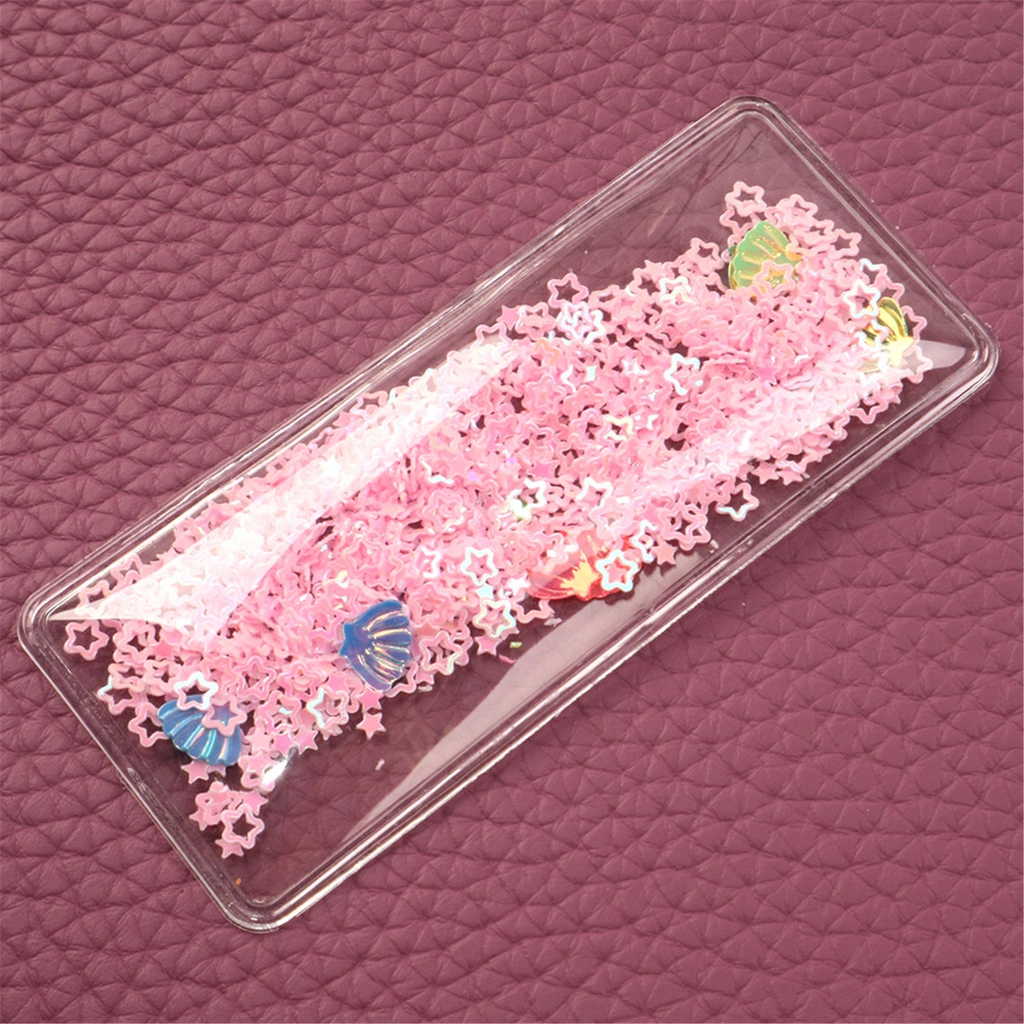 Sequin Rectangle Shaker,clear Pvc Vinyl Shaker,colorful Hollow Star ...