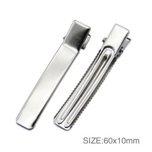 Metal Double Prong Alligator Clips With Teeth,diy Hair Clips - Etsy