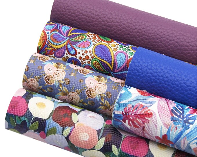 Stripe Leather Sheet Sets 6pcs/setprinted Faux Leather - Etsy