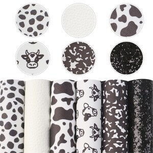 Faux Leather Bundle Animal Print 6pcs/set,leatherette Sheets Fabric ...