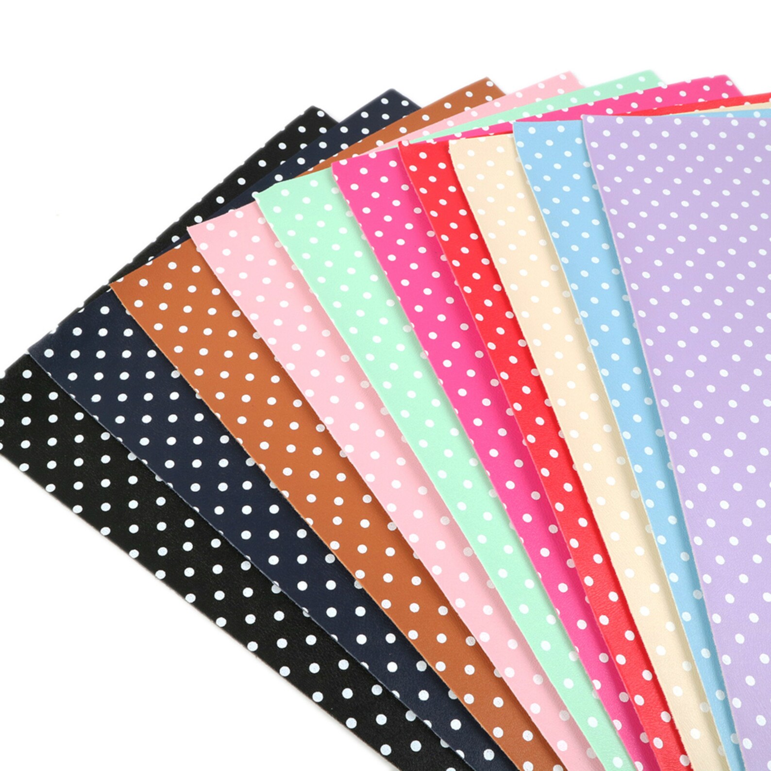Polka Dot Leather Sheets Bundles 10pcs/seta4 Vinyl Fabricdiy - Etsy
