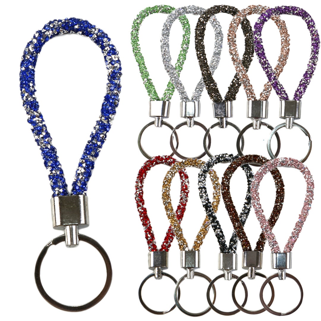 Bling Rhinestone Key Fob 11pcs/set,diy Keychain,Crystal Key Ring 10pcs ...