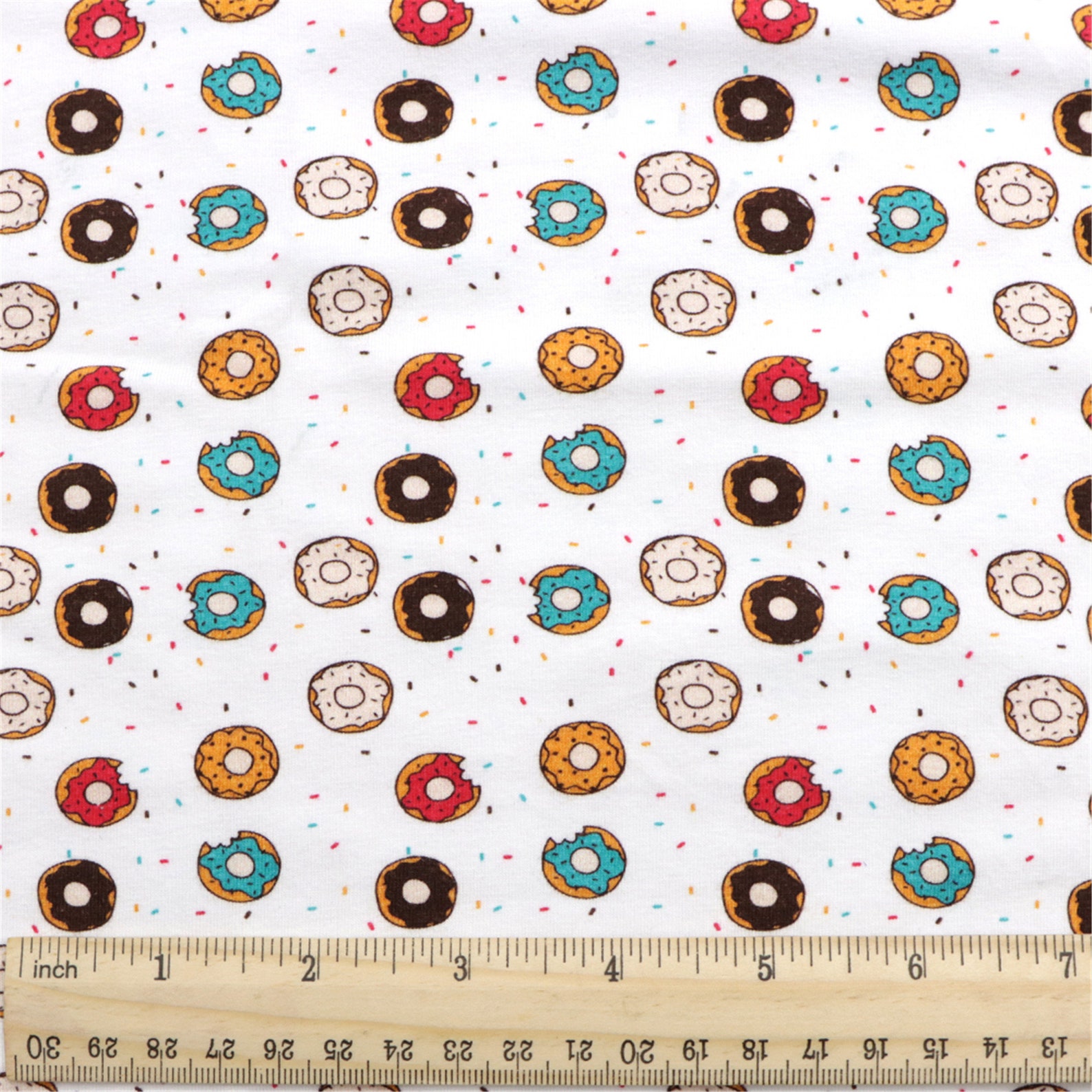 Donut Print Double Brushed Polyester Fabric by Half Yardsoft - Etsy