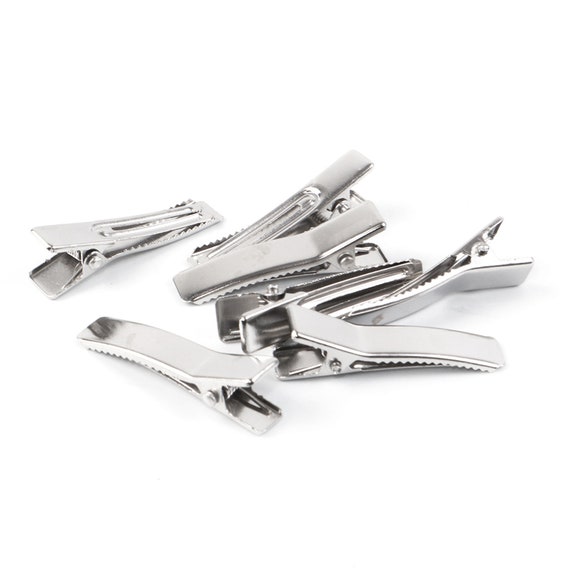 100pcs Blank Silver Metal Double Prong Alligator Clips With - Etsy