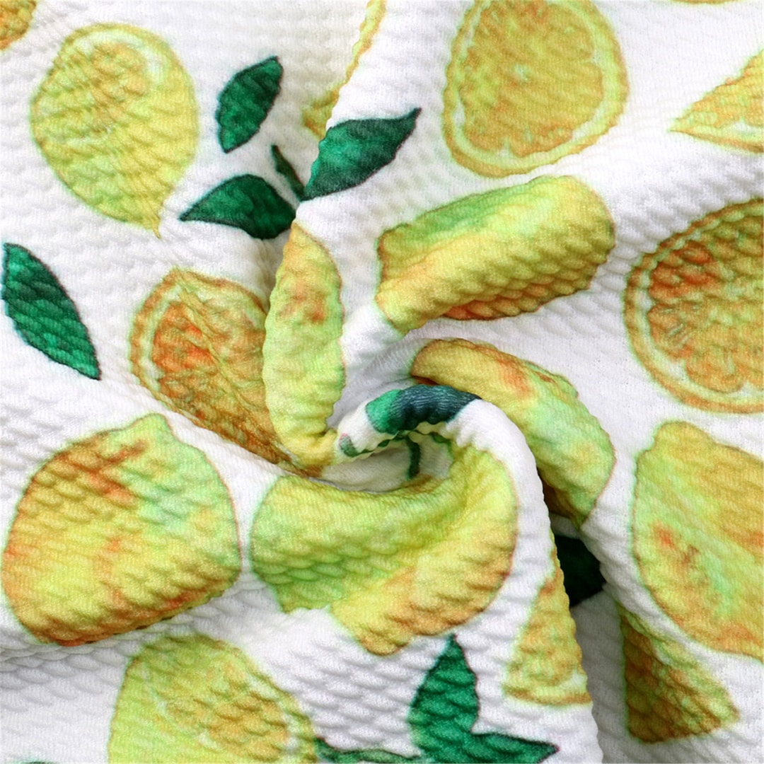 Tela de bala de Liverpool de limón, tela de bricolaje con estampado ...