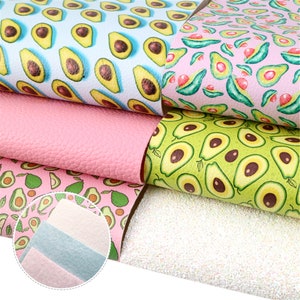 Avocado Faux Leather Sheets 7pcs/set,litchi Grain Faux Leather Sheet ...