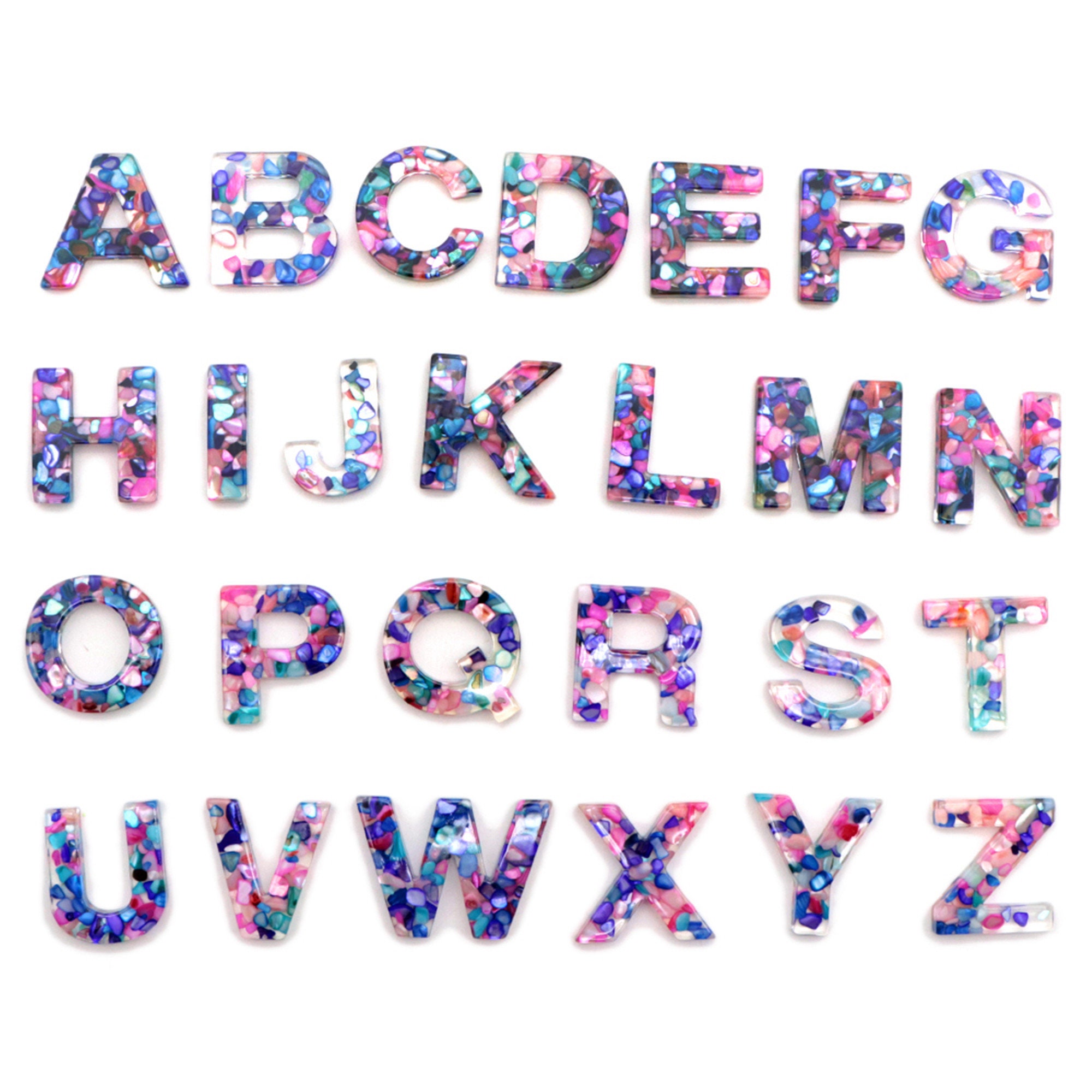 Clear Alphabet Epoxy Resins With Stonesresins Art | Etsy