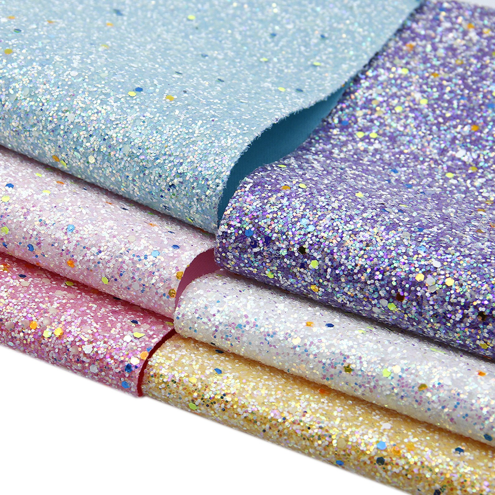 Glow in the Dark Chunky Glitter Sheets 6pcs/set,big Sequin Glitter ...