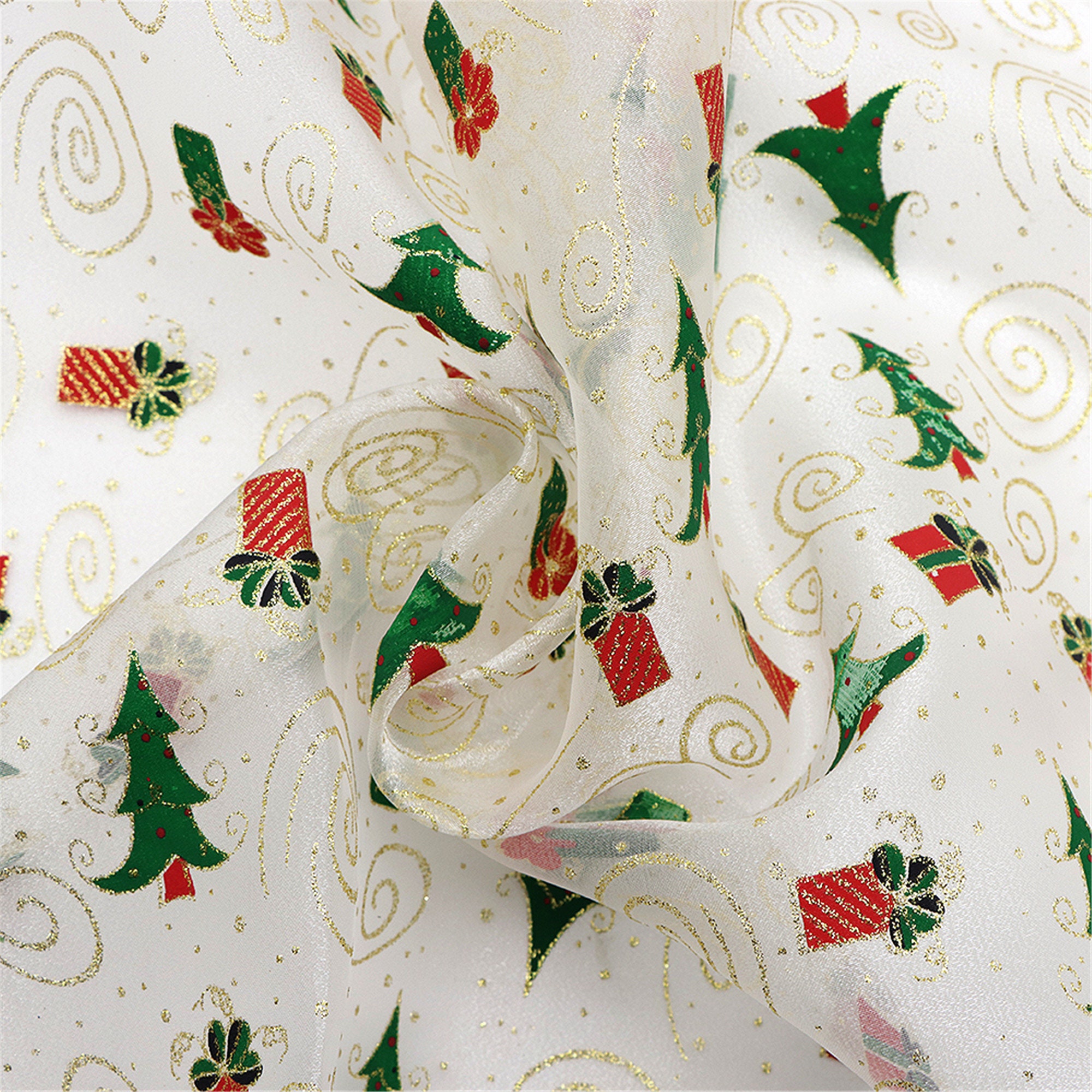 Christmas Sheer Fabric - Etsy