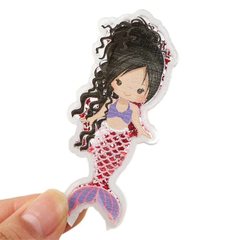 Little Mermaid Sequin Shaker Flatback 5pcstar Sequin Confetti | Etsy