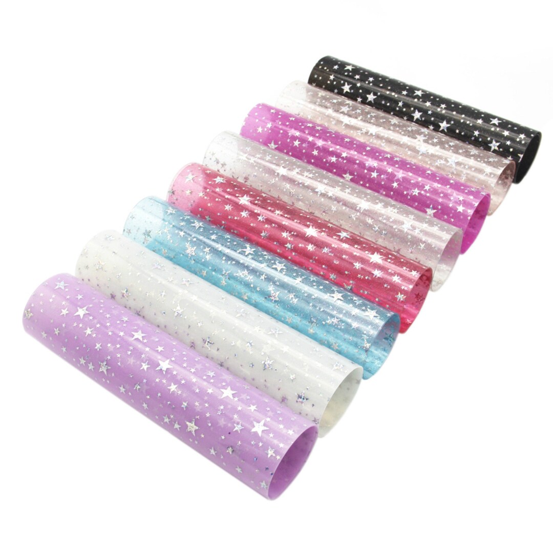 Glitter Star Jelly Sheets 8pcs/set,pvc Fabric Sheets,jelly Material ...