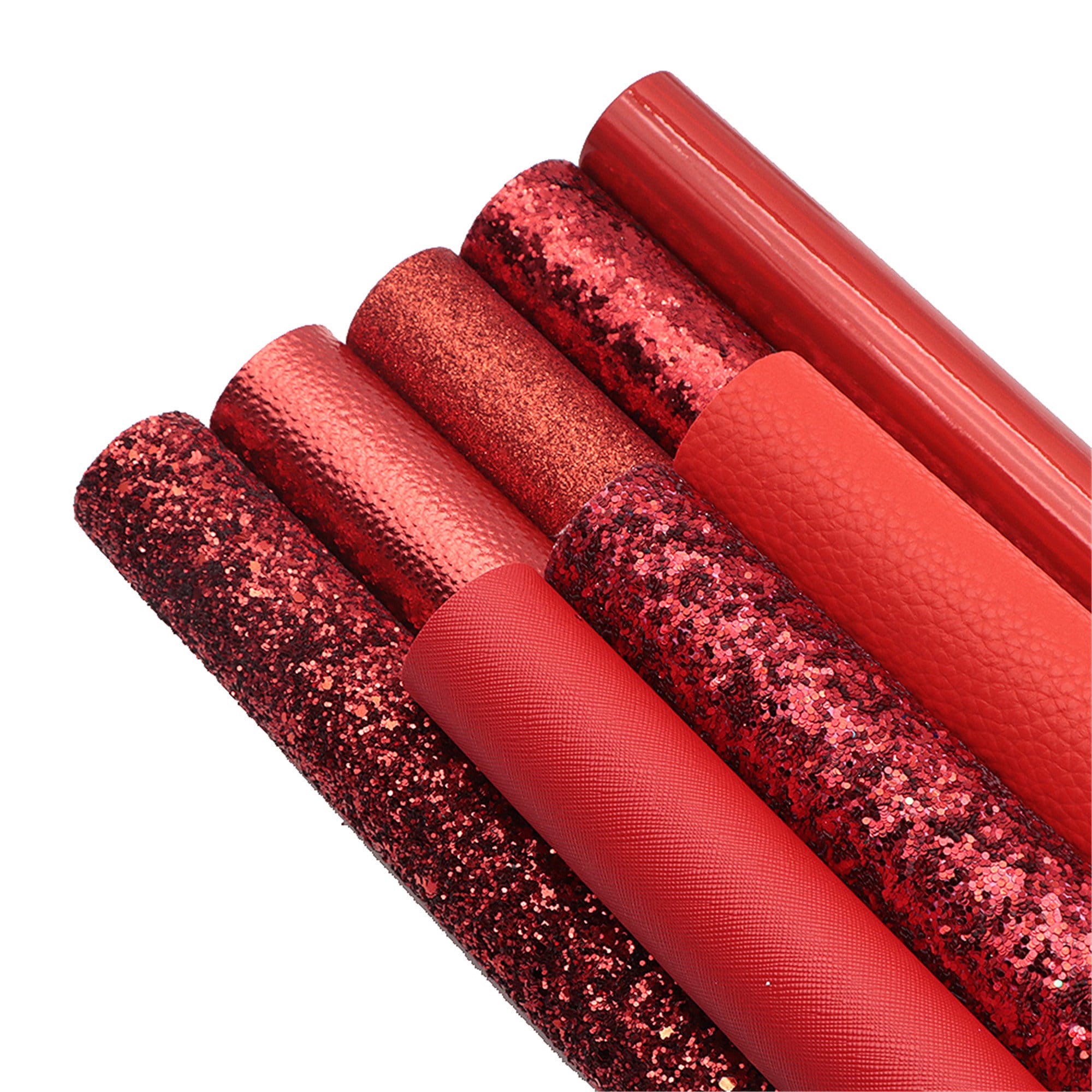 8pcs/set Red Series Faux Leather Bundlesolid Faux Leather - Etsy