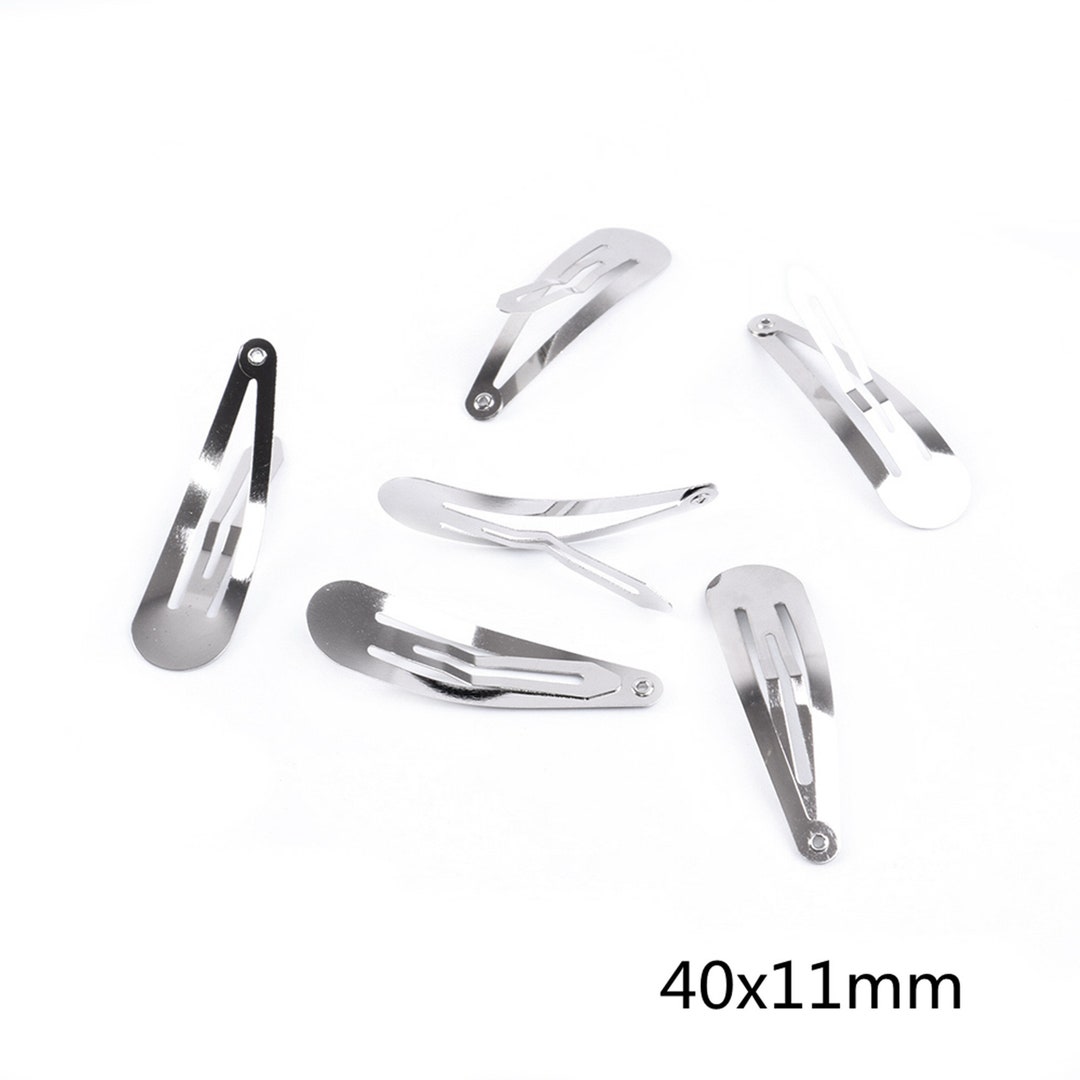 Silver Metal Snap Hair Clip 50pcs or 100pcs,choose Size,single Prong ...