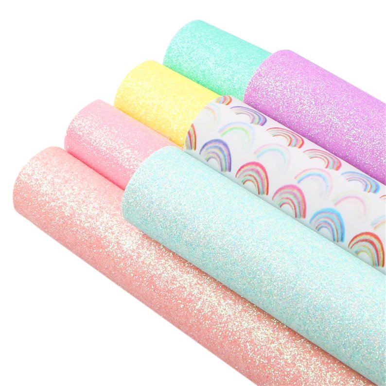 Pastel Rainbow Faux Leather Sheets Bundle 7pcs/seta4 Vinyl - Etsy