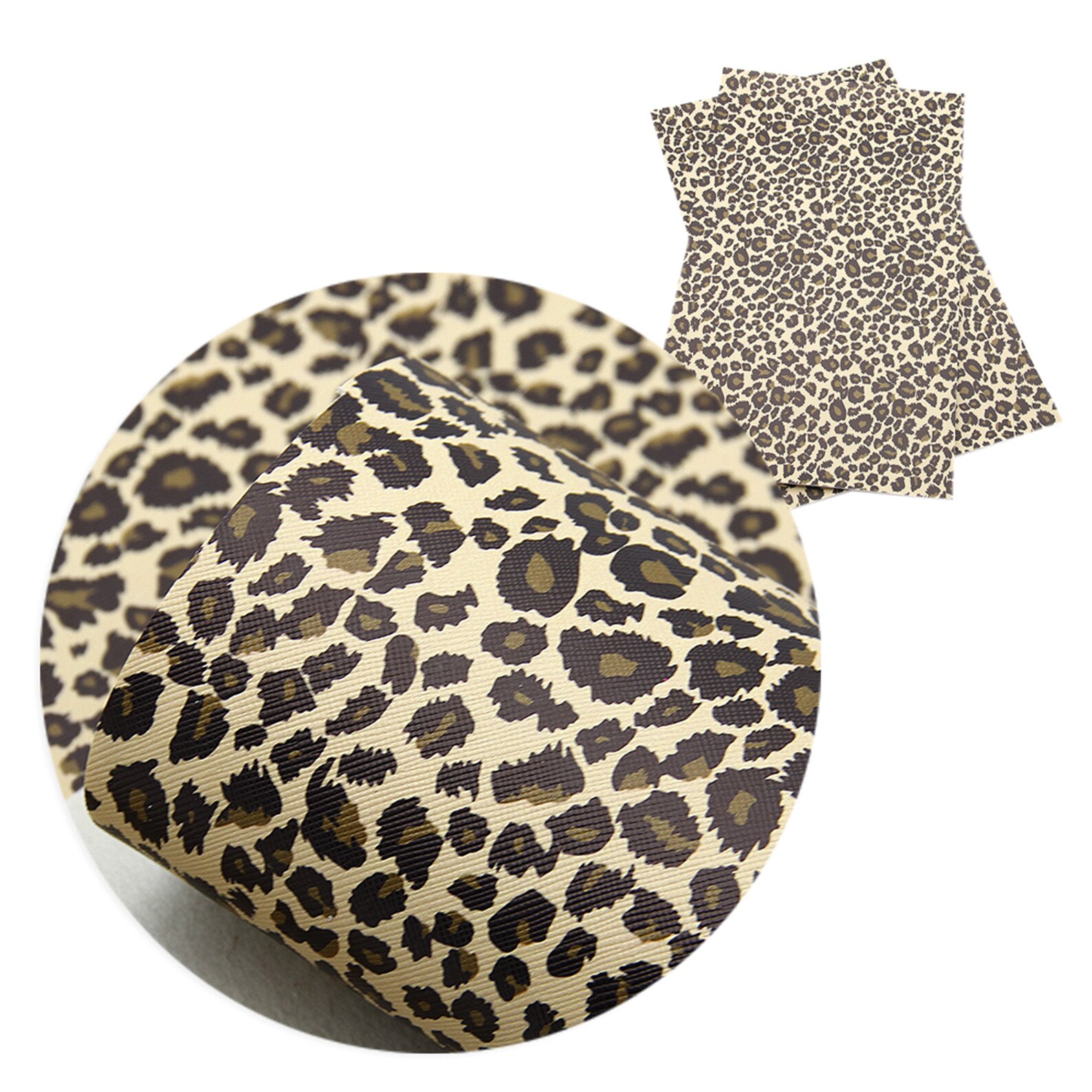 6pcs/set Leopard Print Leather Sheets,glitter Cheetah Print Leather ...
