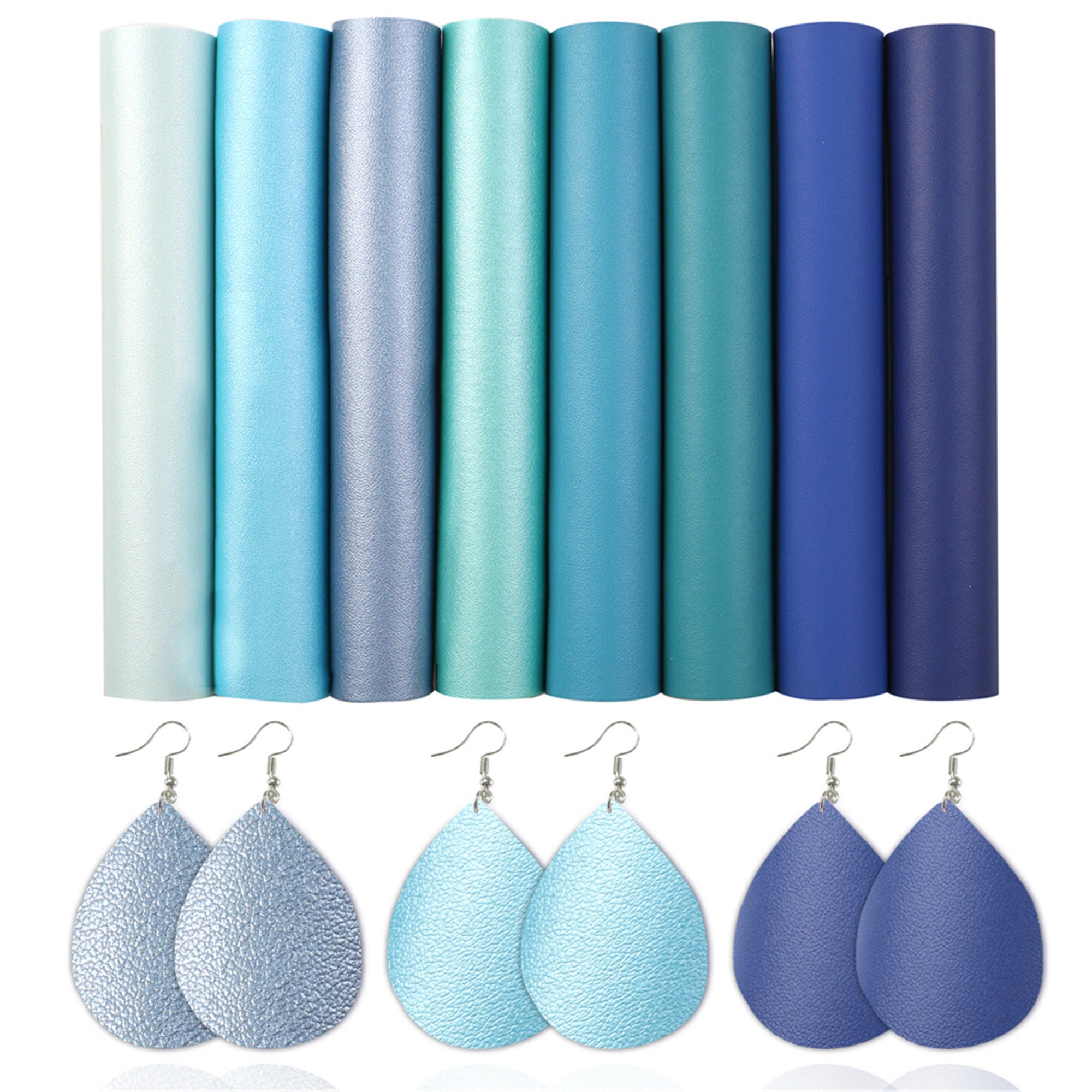 Plain Color Faux Leather Sheet Bundles 8pcs/setvegan Leather - Etsy