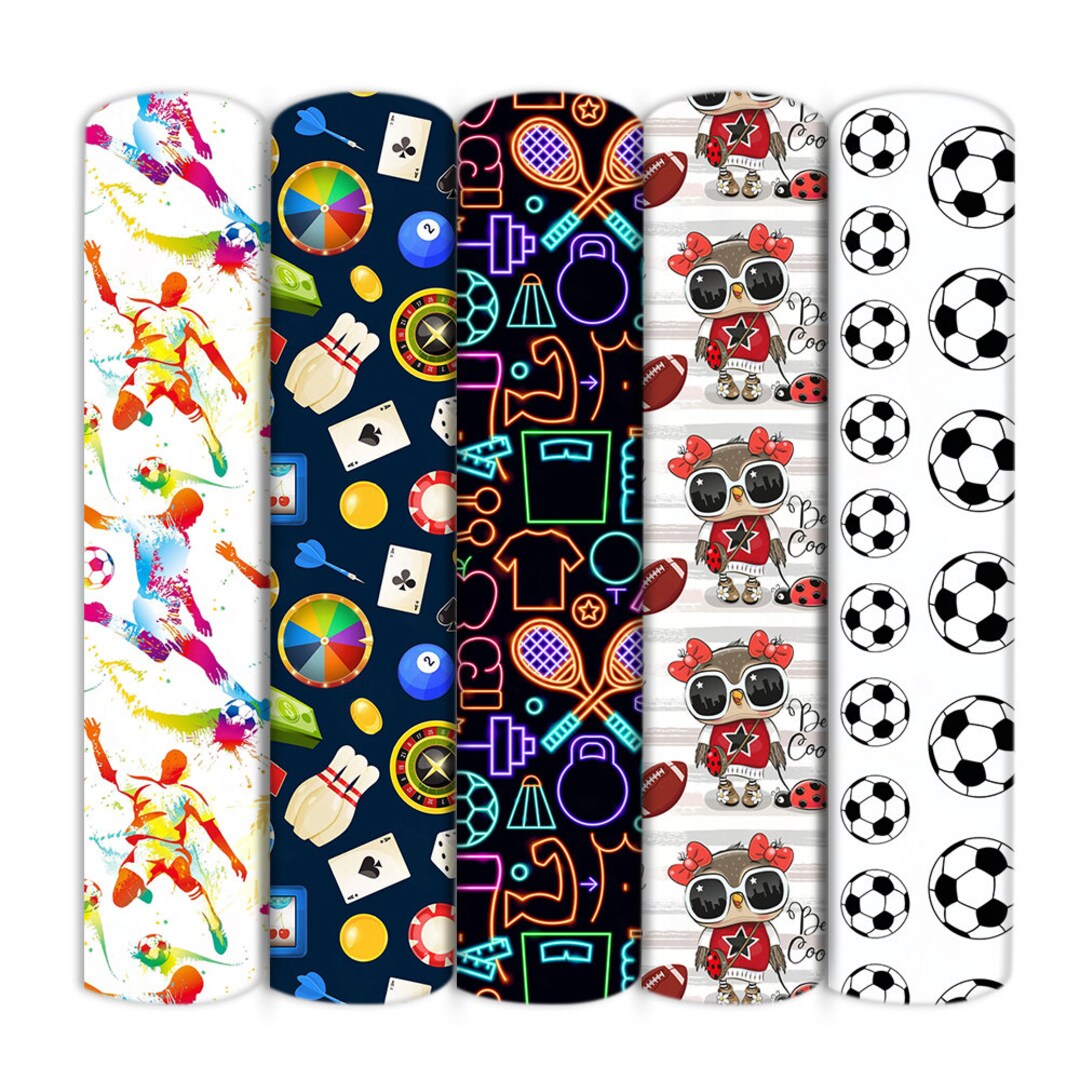 Soccer Football Sport Print Double Brushed Polyester Fabric by Half ...