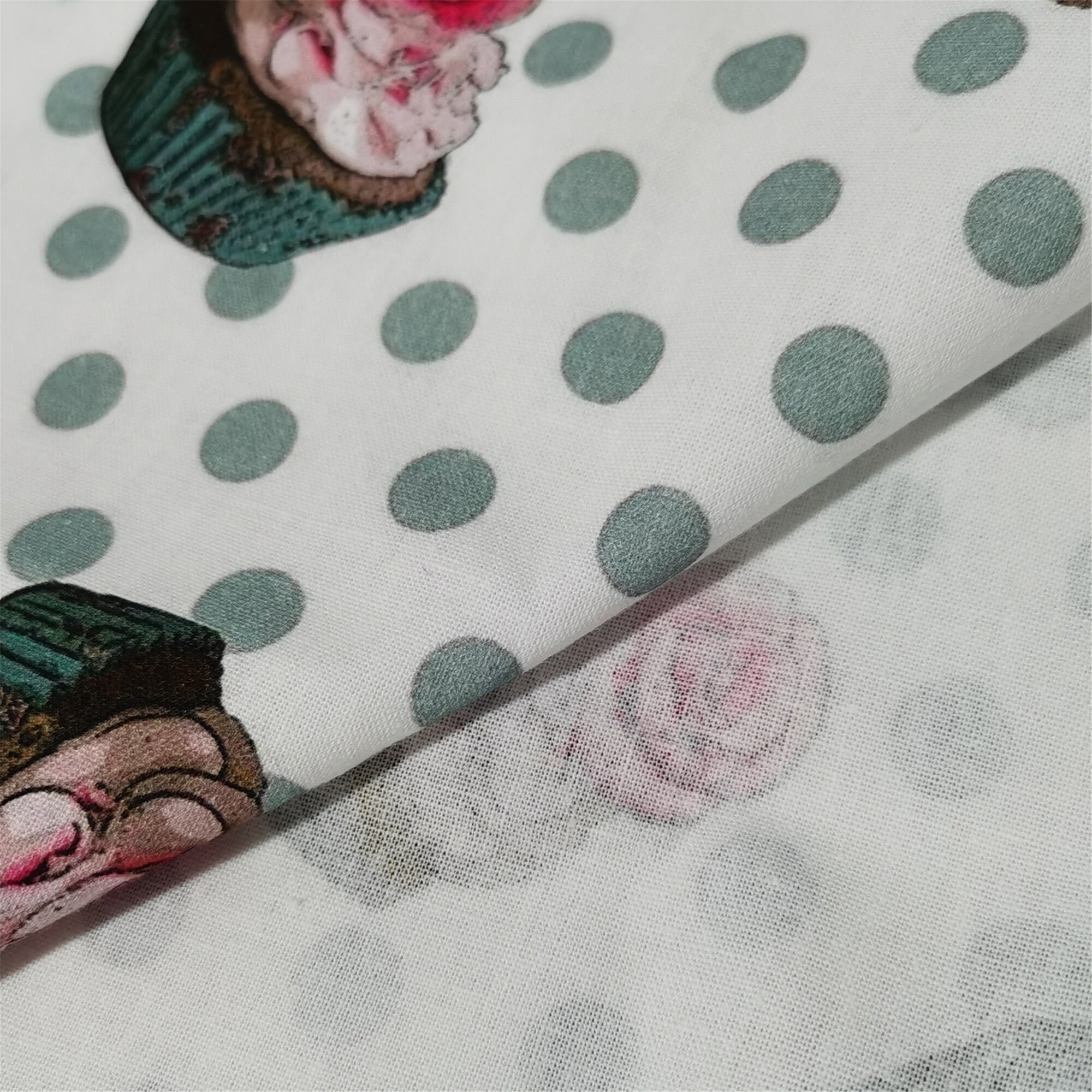 Vintage Fabriccupcake Print 100% Soft Cotton Fabricshirt - Etsy