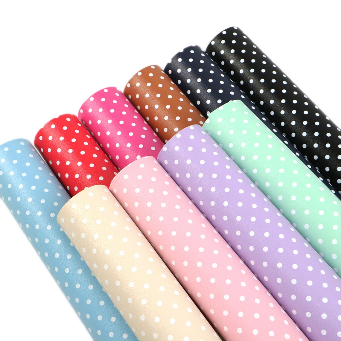 Polka Dot Leather Sheets Bundles 10pcs/seta4 Vinyl Fabricdiy - Etsy