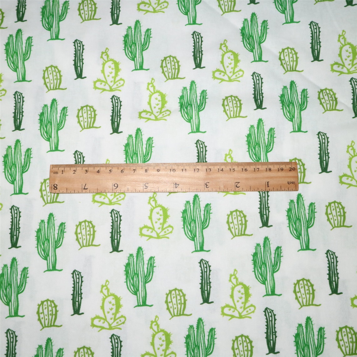 Cactus Printed Fabricsoft Cotton Fabric by Half Yarddesert - Etsy