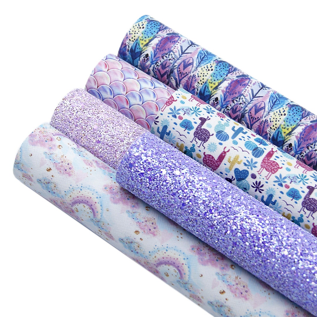 Alpaca Printed Leather Sheets,6pcs/set,faux Leather Sheet,mermaid ...