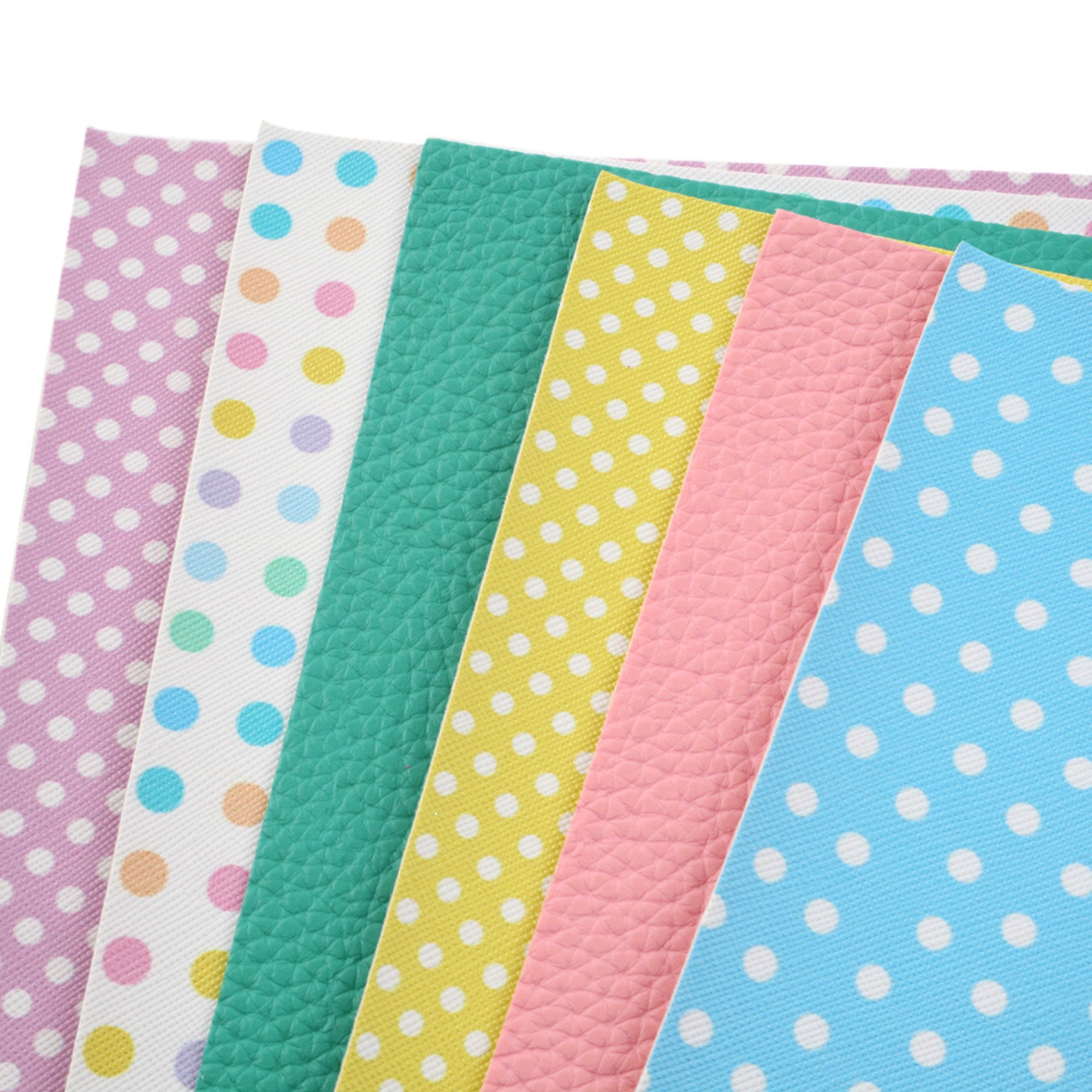 Polka Dot Leather Sheets 6pcs/setprinted Faux Leather - Etsy