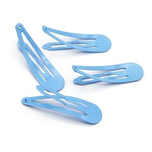 Colorful Metal Snap Hair Clip 50pcs,hair Snap Clip,blank Metal Barrette ...