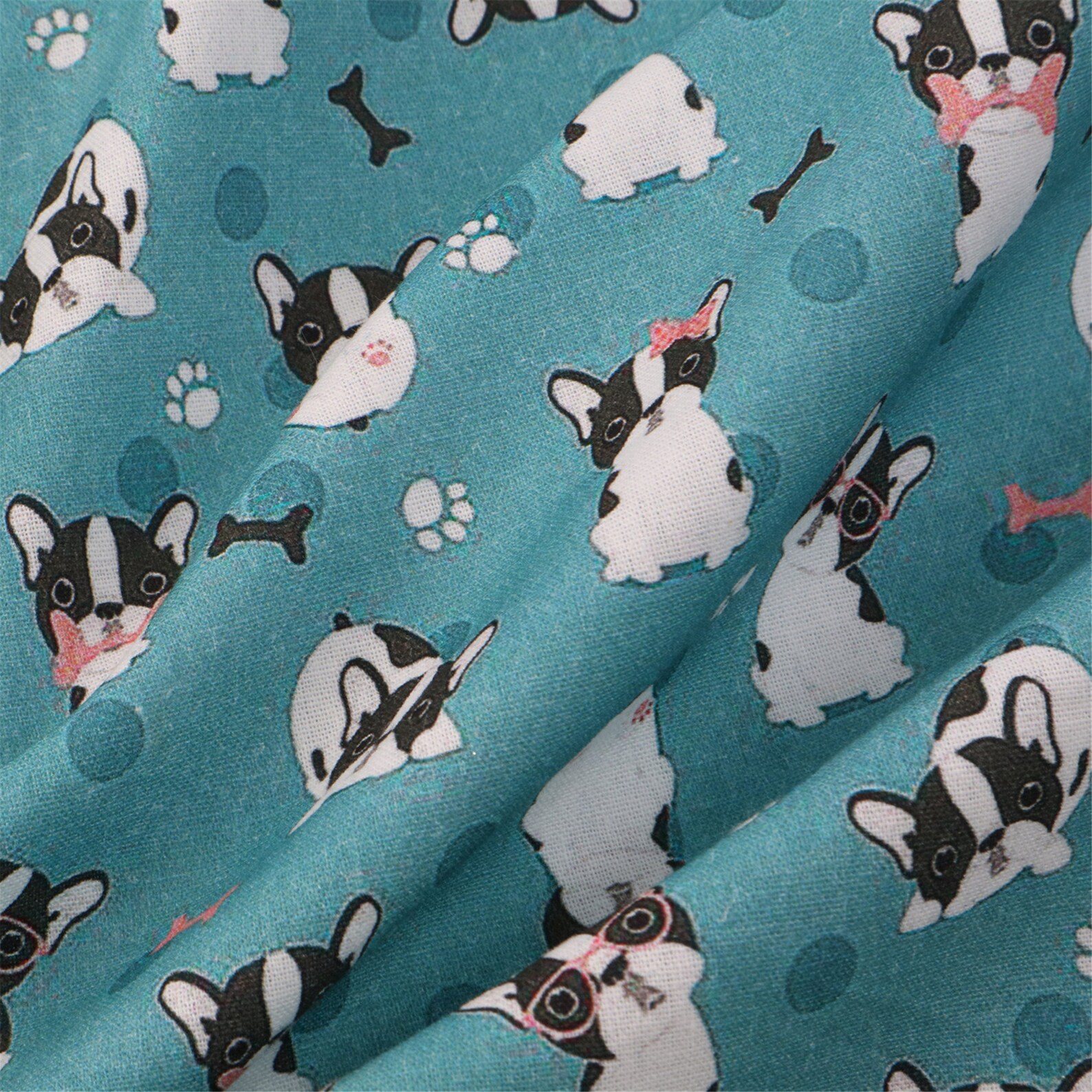 Dog Fabricsoft Cotton Fabricprinted Fabricanimal | Etsy