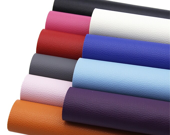 Plain Color Faux Leather Sheet Bundles 8pcs/setvegan Leather - Etsy