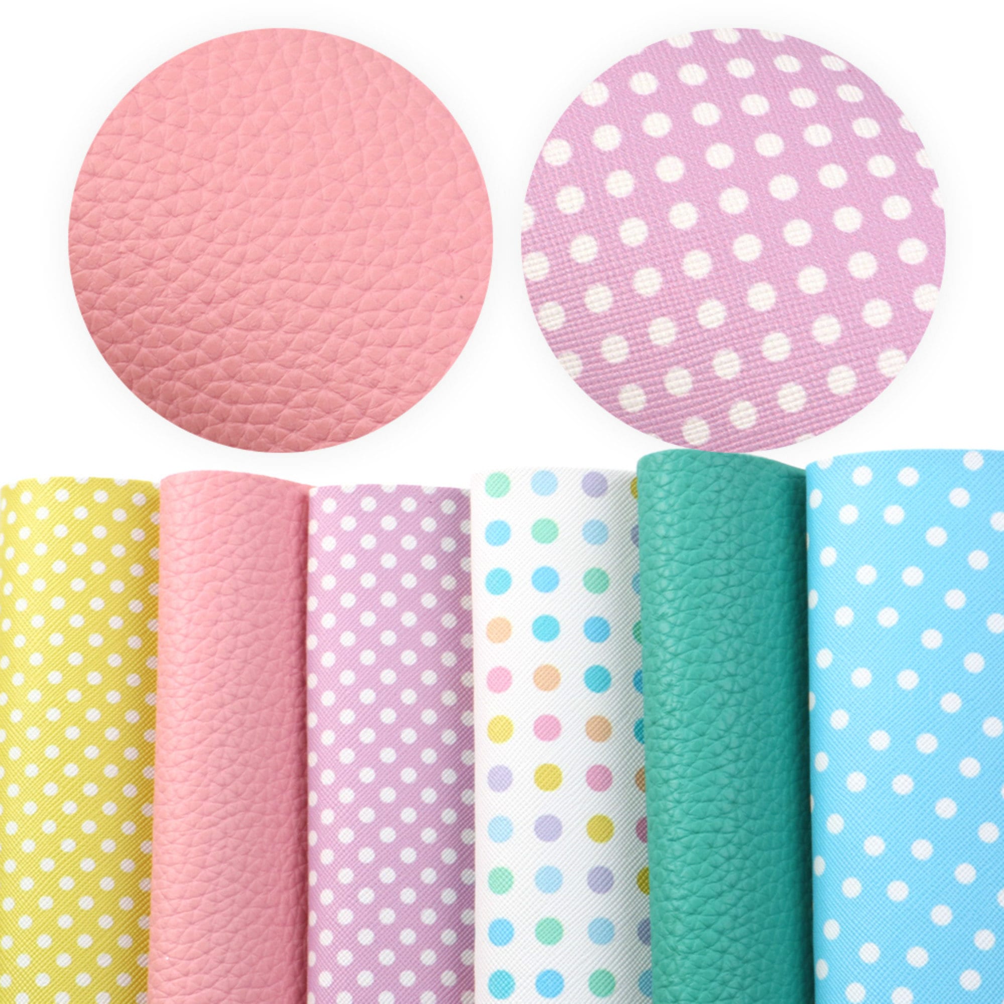 Polka Dot Leather Sheets 6pcs/setprinted Faux Leather - Etsy