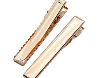 10pcs Blank Gold Metal Double Prong Alligator Clips With - Etsy