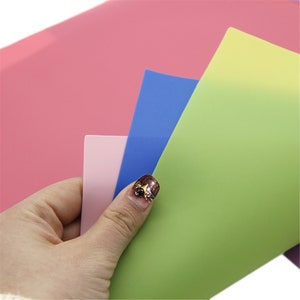 10pcs/set Jelly PVC Sheet,silicone Matte Pvc Sheet,plain Color ...