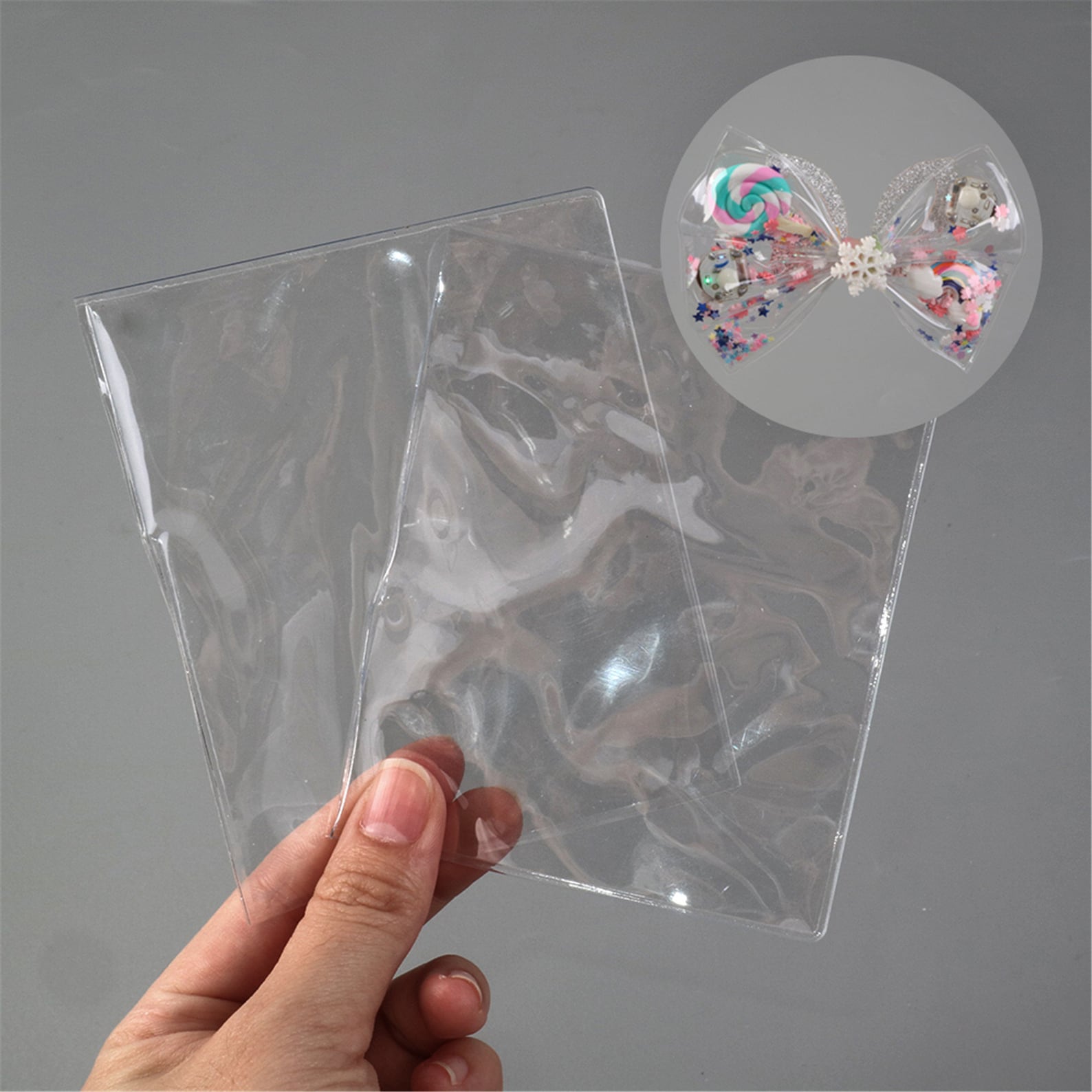 Clear Vinyl Material for Shakers Bows,sealed Vinyl for Trinket Hair Bow ...