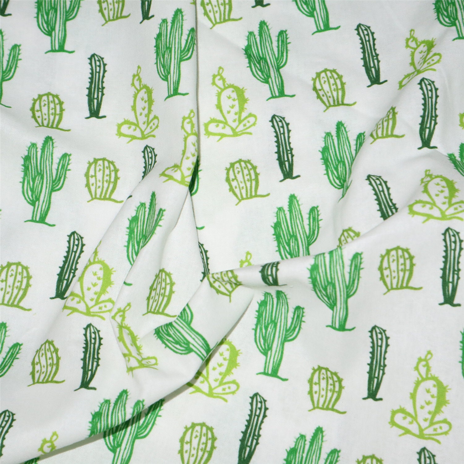 Cactus Printed Fabricsoft Cotton Fabric by Half Yarddesert - Etsy
