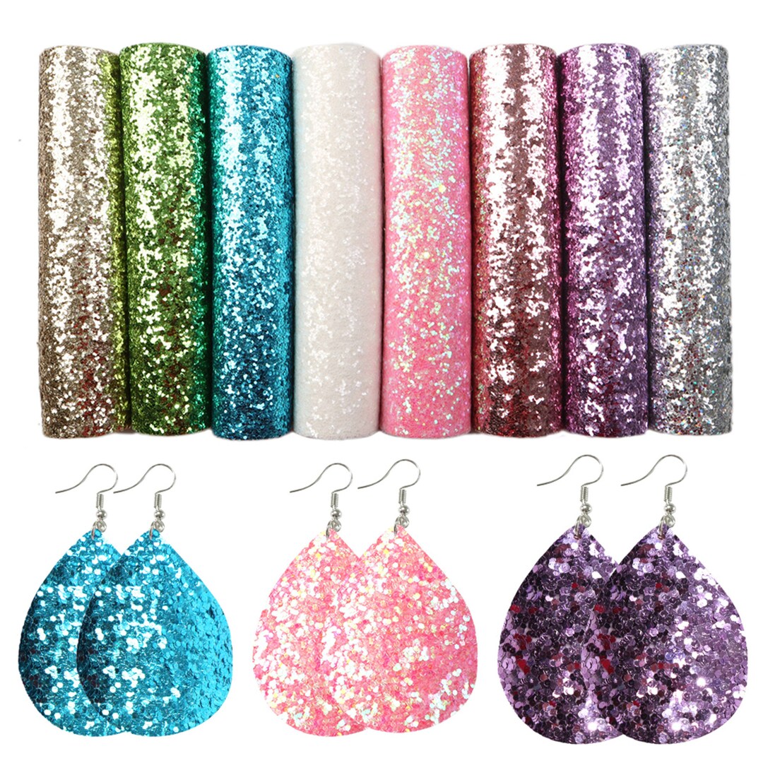 A5 Size Mix Chunky Glitter Sheets 8pcs/set,sparkle Glitter Canvas Sheet ...