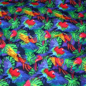 Cotton Fabric Printed,bird Fabric,parrots Print,fabric by 1/2 Yard ...