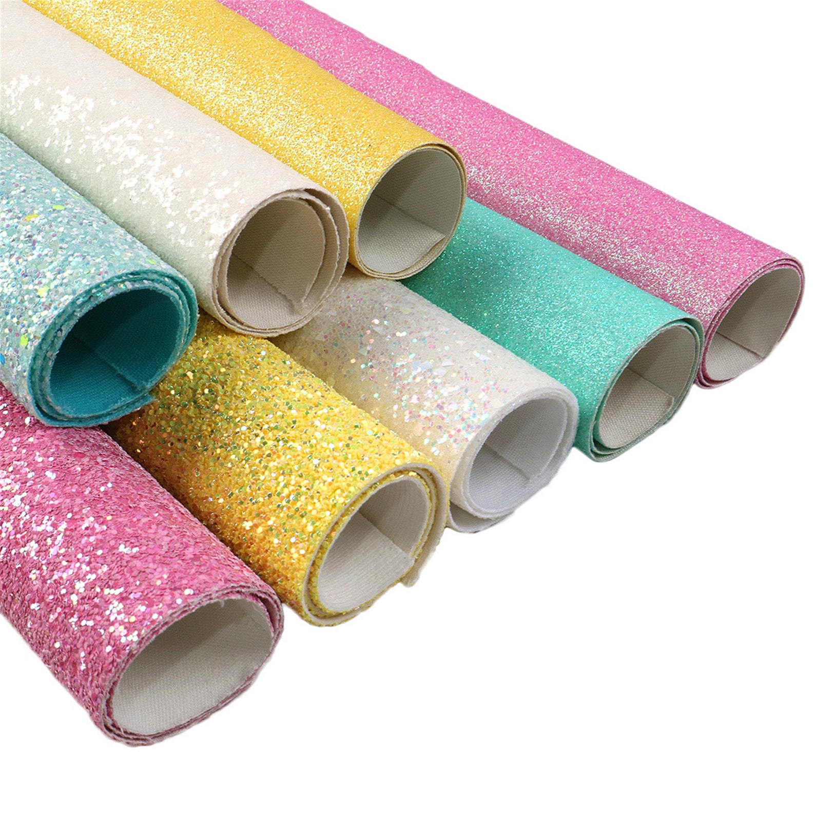 Glitter Leather Bundles 8pcs/set,glitter Faux Leather Sheets,shimmer ...