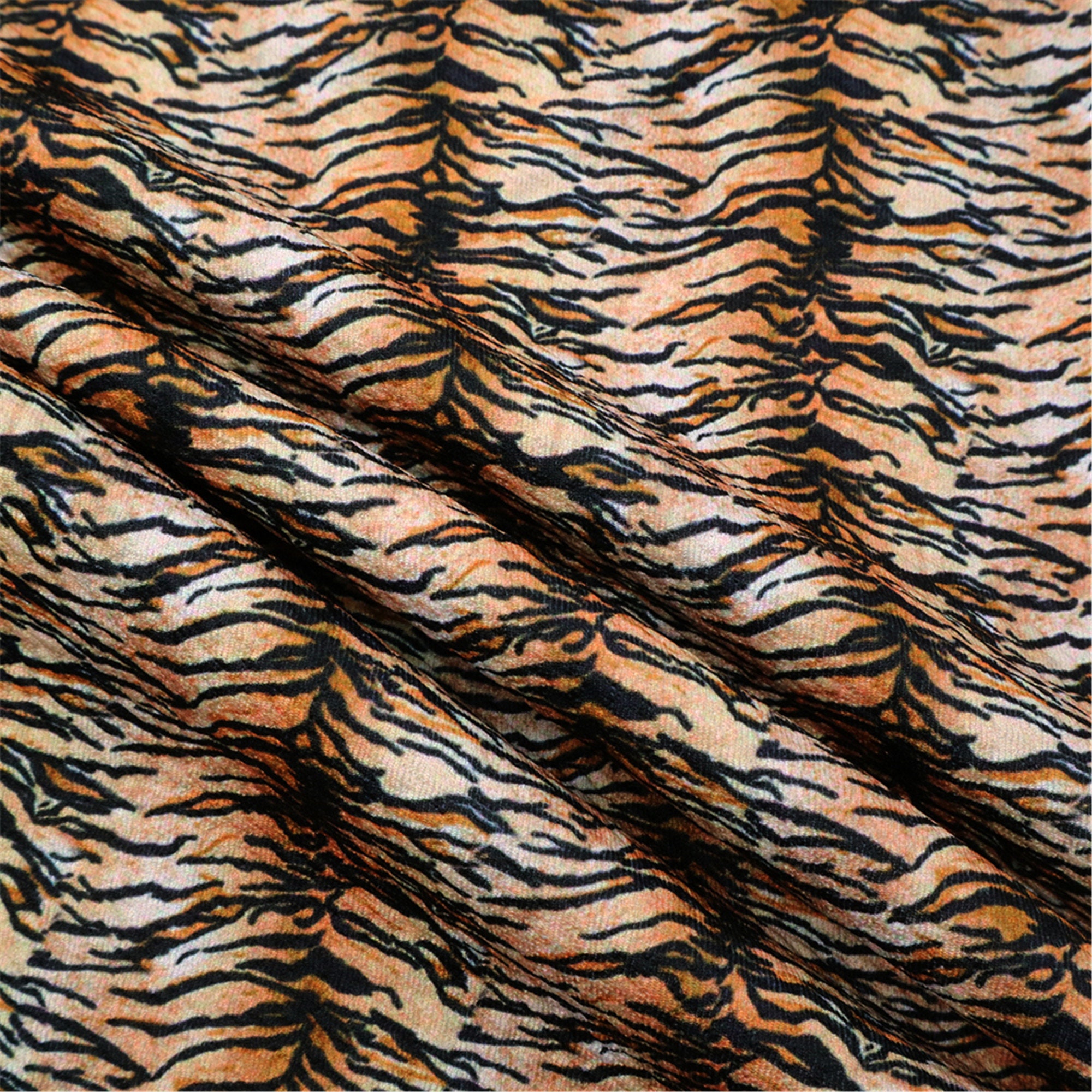 Animal Tiger Stripe Print Liverpool Bullet Textured Printing - Etsy