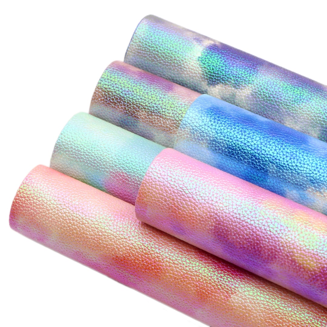Cloudy Tie Dye Faux Leather Sheets,synthetic Vinyl Sheets,diy Bows ...