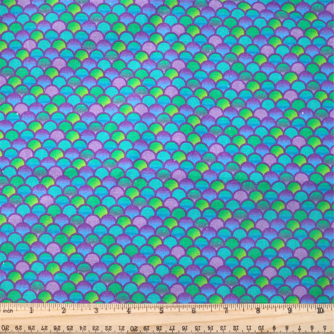 Mermaid Scales Fabric,polyester Cotton Fabric,diy Crafts Fabric by 1/2 ...