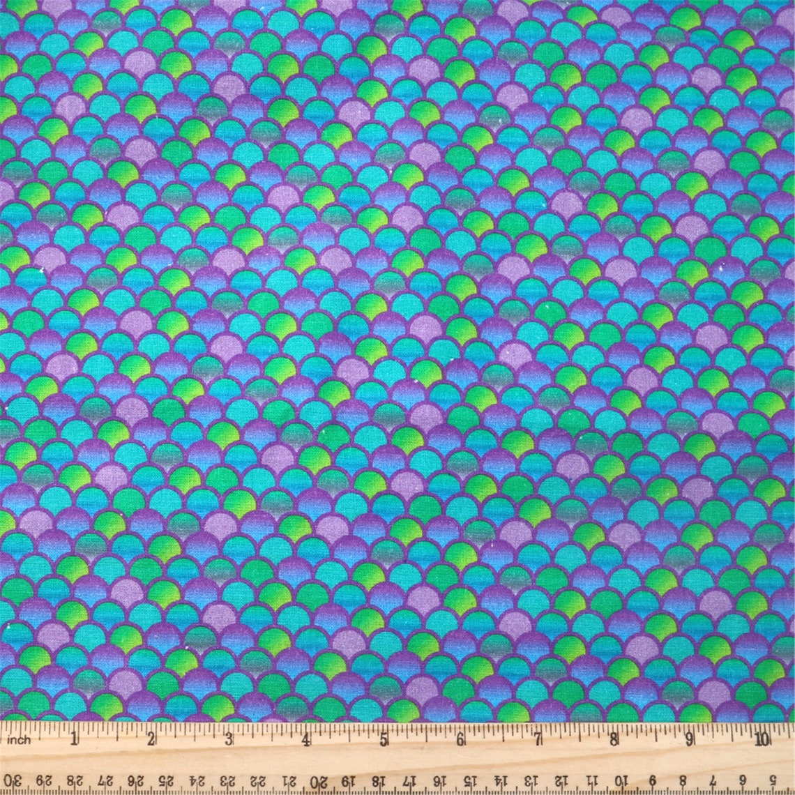 Mermaid Scales Fabricpolyester Cotton Fabricdiy Crafts - Etsy