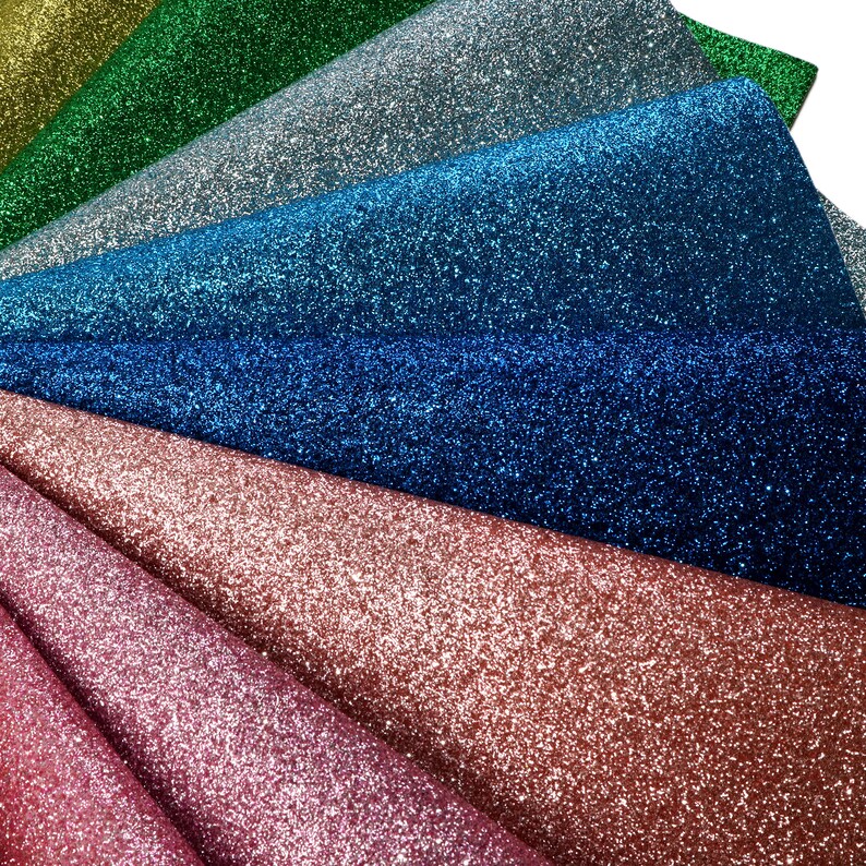 20pcs/set Super Fine Glitter Leather Sheets,solid Color Sparkle Faux ...