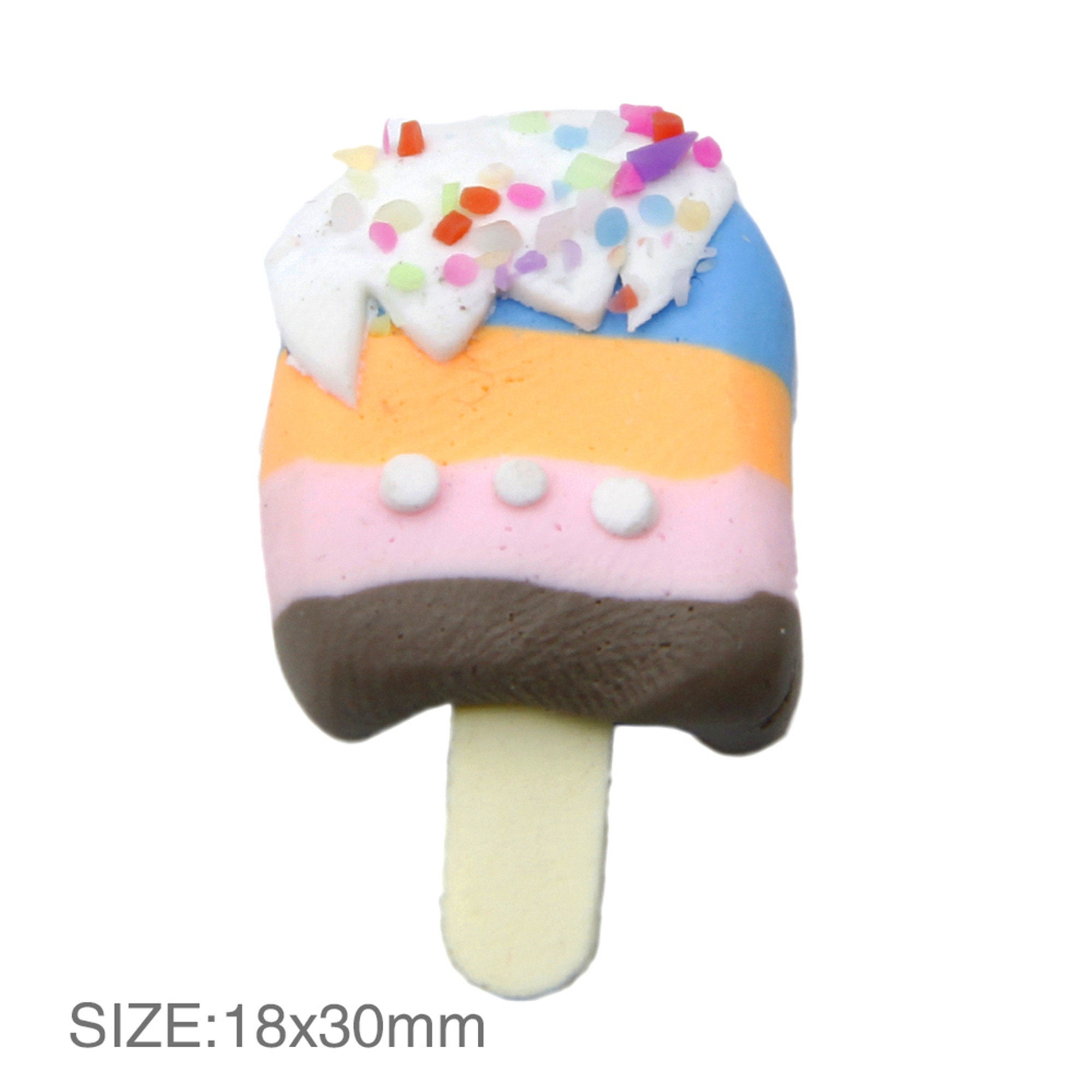 25pcs/set Pastel Ice Cream Flatback Cabochons,polymer Clay ...