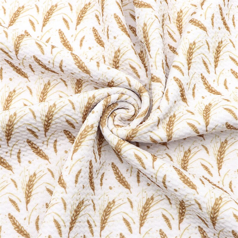 Autumn Wheat Print Liverpool Bullet Textured Printing Fabric - Etsy