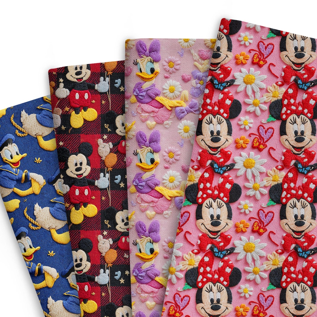 Cartoon Animal Princess Print Liverpool Bullet Textured Printing Fabric ...