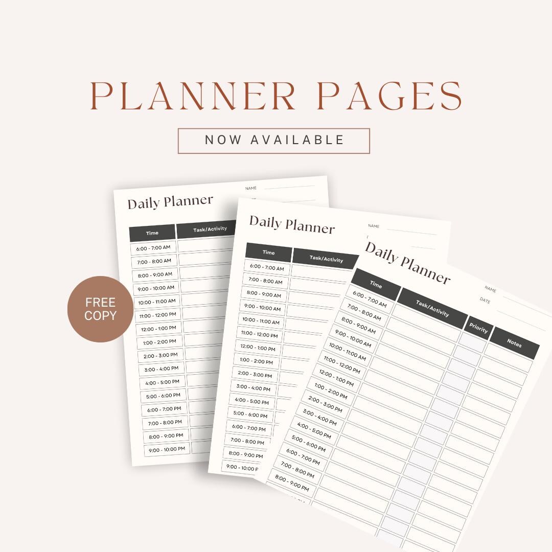 Student Daily Planner: Printable Academic Organizer (digital Download ...