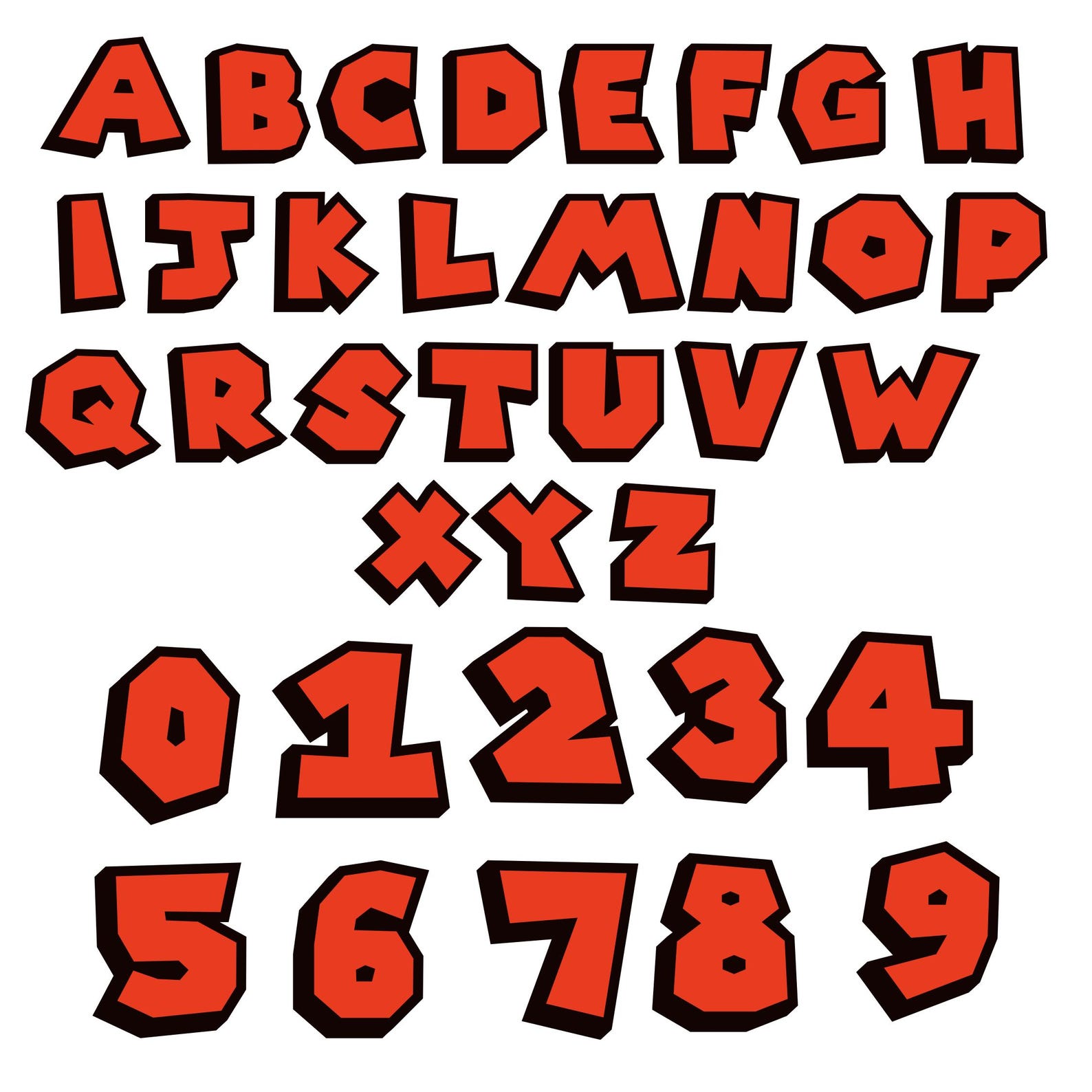 Super Mario Font Canva Template | Mario Bros Typography | Cool Cartoon ...